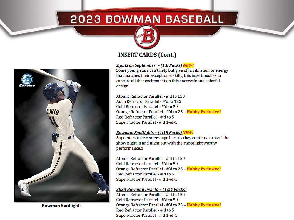 2023 MLB Bowman Hobby