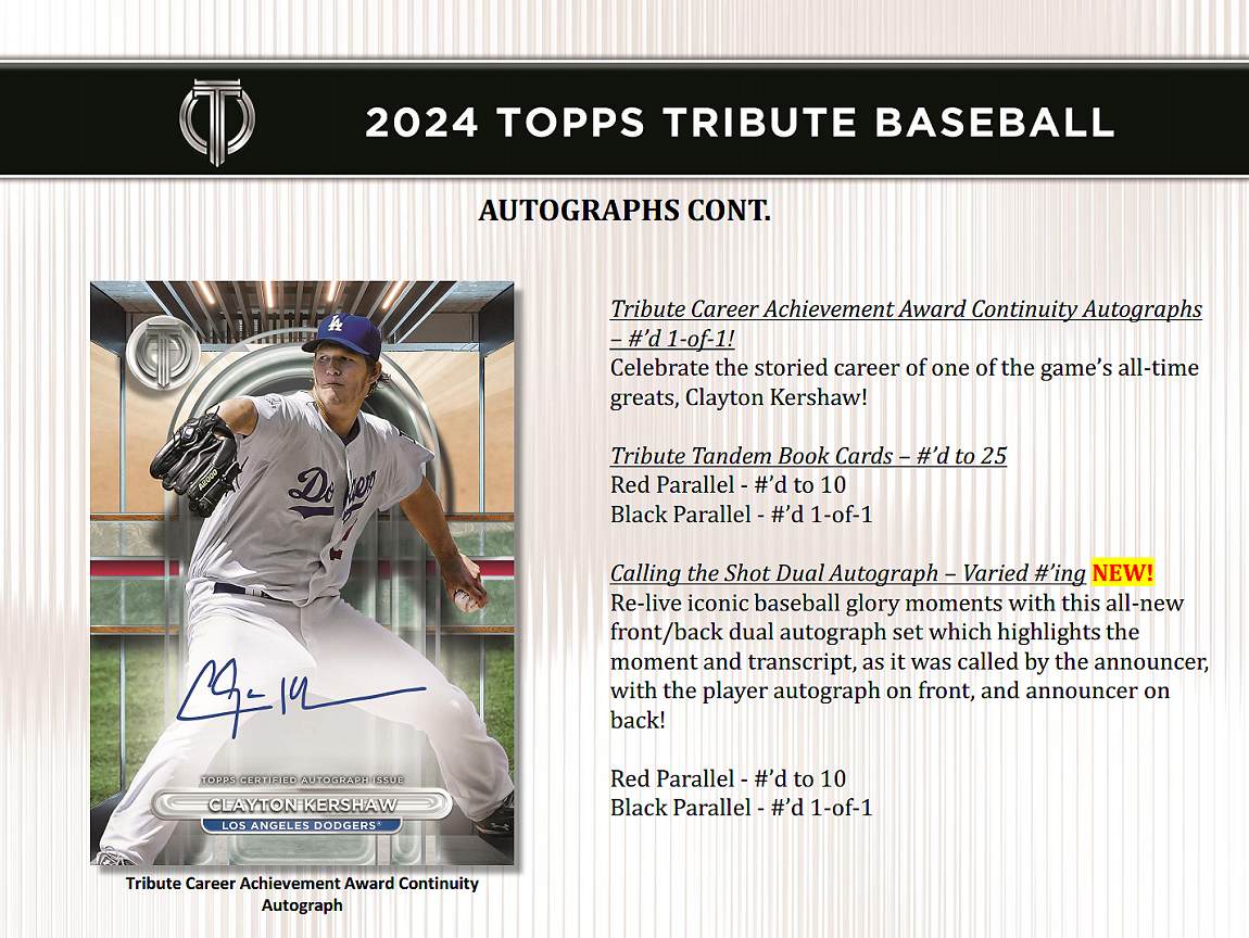 2024 MLB Topps Tribute