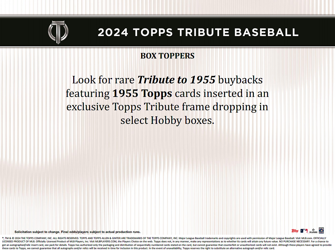 2024 MLB Topps Tribute