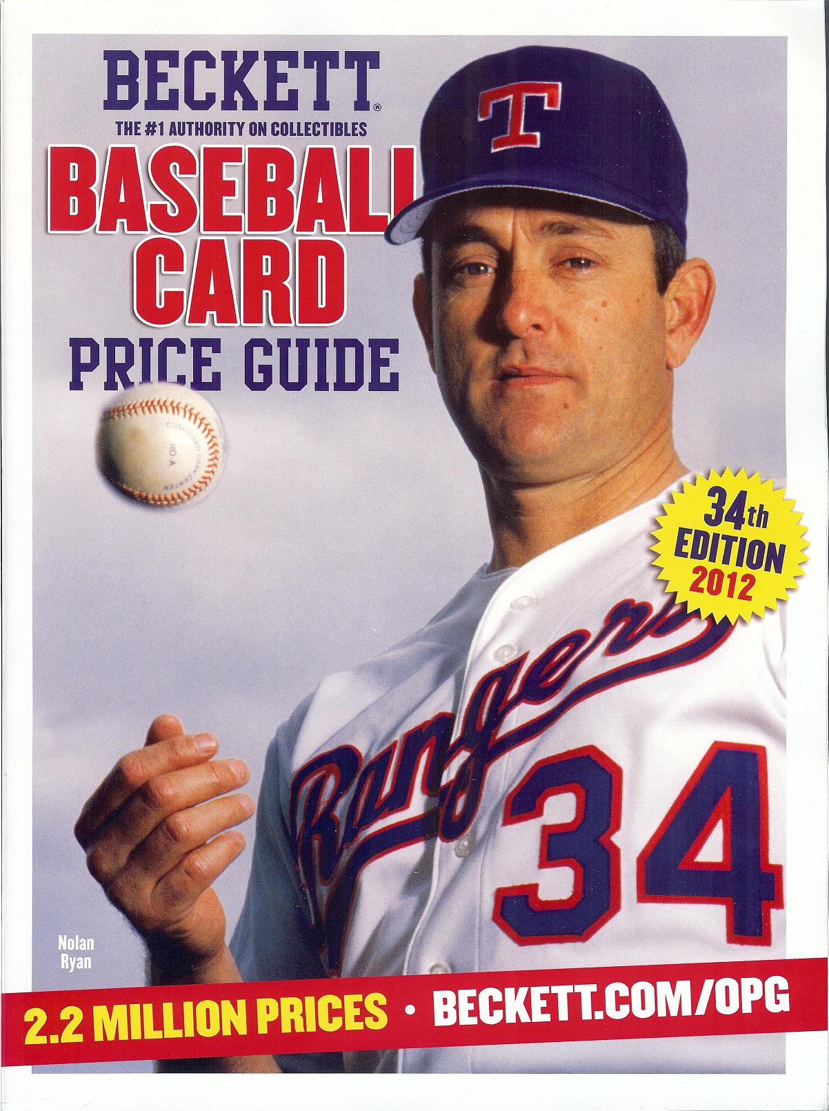 2012 Beckett 34th Edition Baseball Card Price Guide