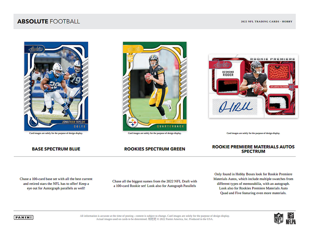 2022 NFL Panini Absolute