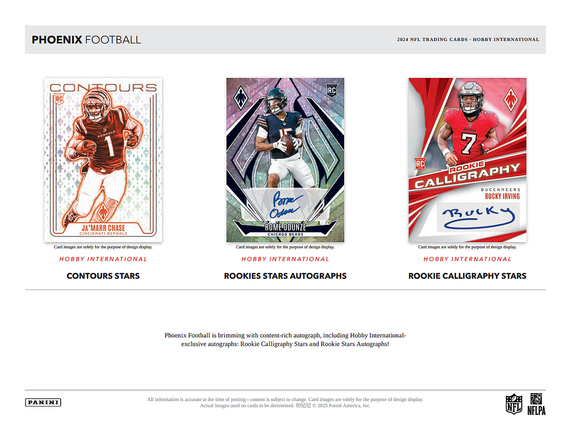 2024 NFL Panini Phoenix Hobby International