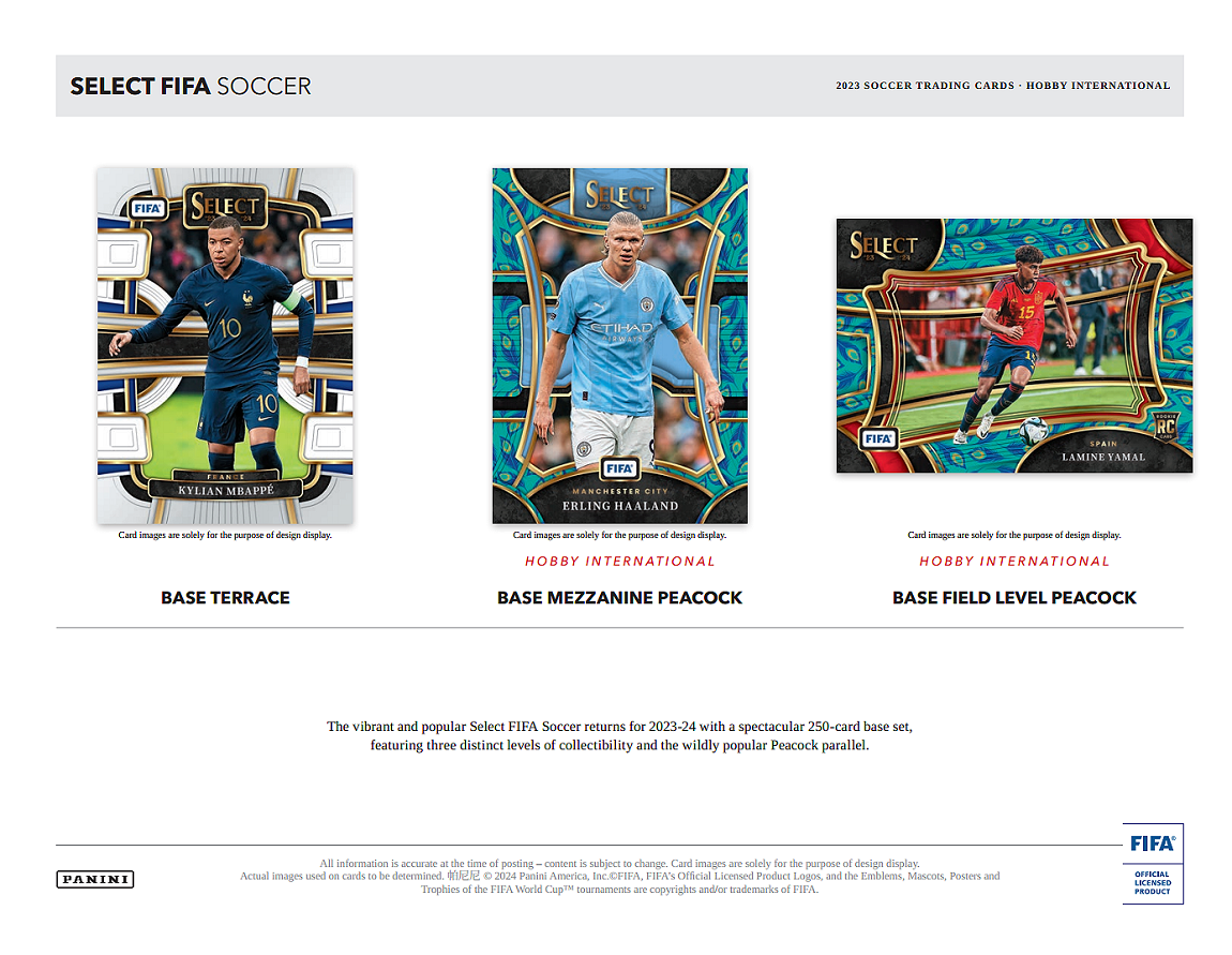2023-24 Panini Select FIFA Soccer Hobby International